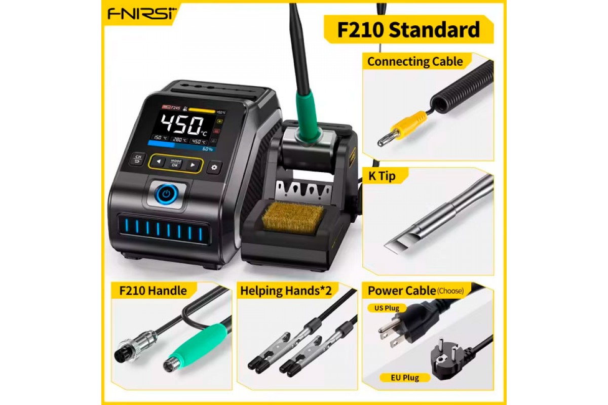 FNIRSI DWS-200 (F210 std) – паяльна станція, потужність 200Вт, до 450°C ...